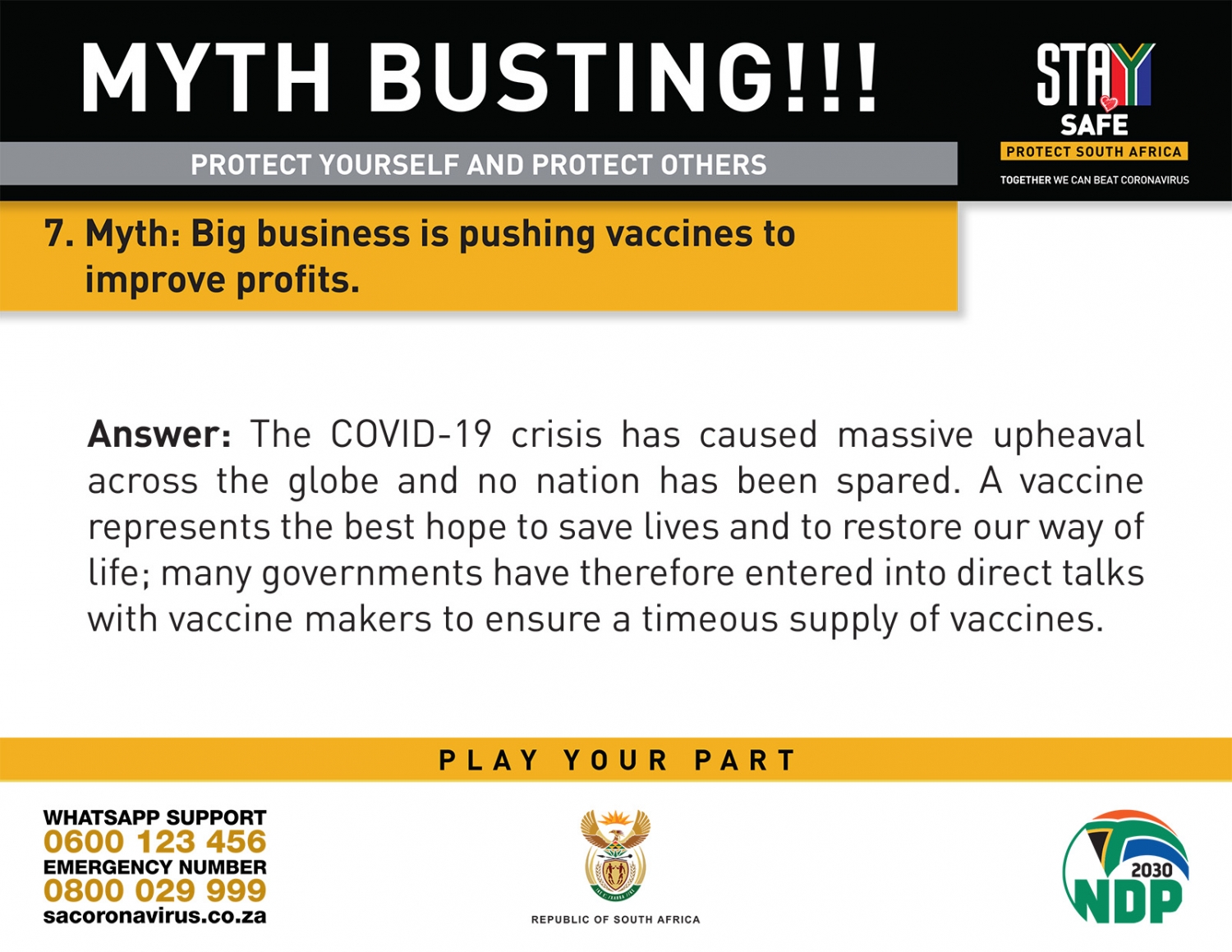 Covid-19 myth busting – SAASTA