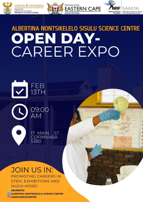 Open Day – Career Expo: Albertina Nontsikelelo Sisulu Science Centre – SAASTA